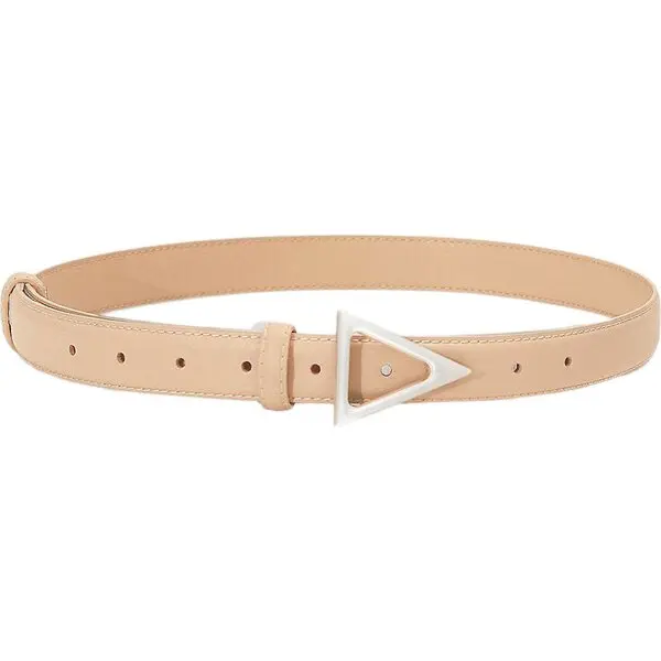 BELLE & BLOOM Bermuda Triangle Leather Belt - Latte