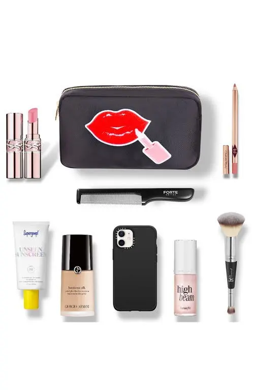 BLOC BAGS Medium Lipgloss Cosmetics Bag - Black
