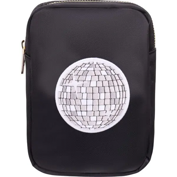 BLOC BAGS Mini Disco Ball Cosmetics Bag - Black