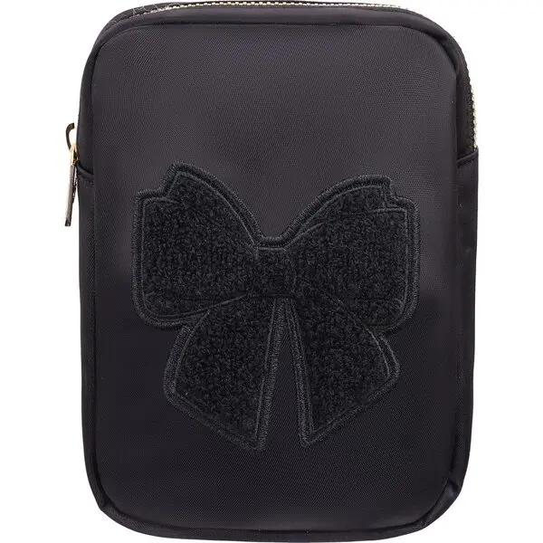 BLOC BAGS Mini Bow Cosmetics Bag - Black/black