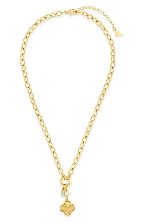 Sterling Forever Tilda Clover Charm Necklace