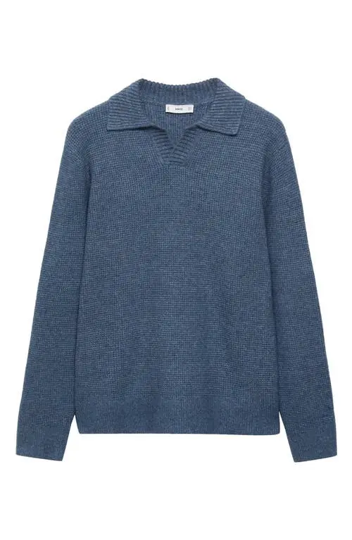 Mango Polo Sweater - China Blue