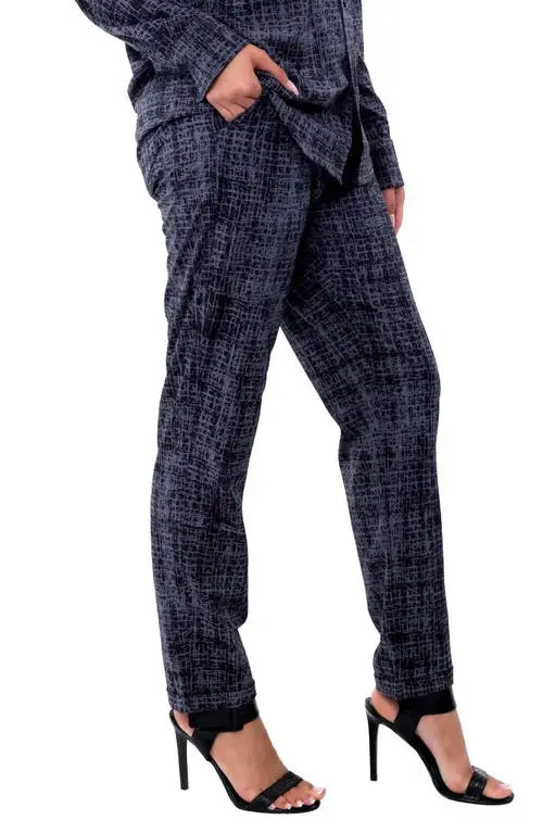 DAI MODA Printed Straight-leg Trousers