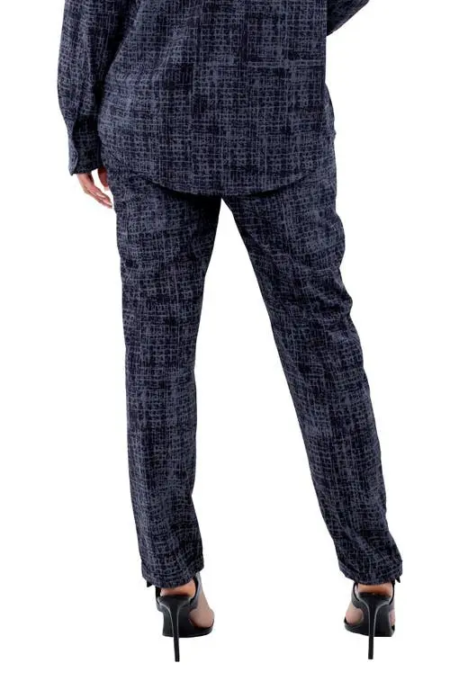 DAI MODA Printed Straight-leg Trousers