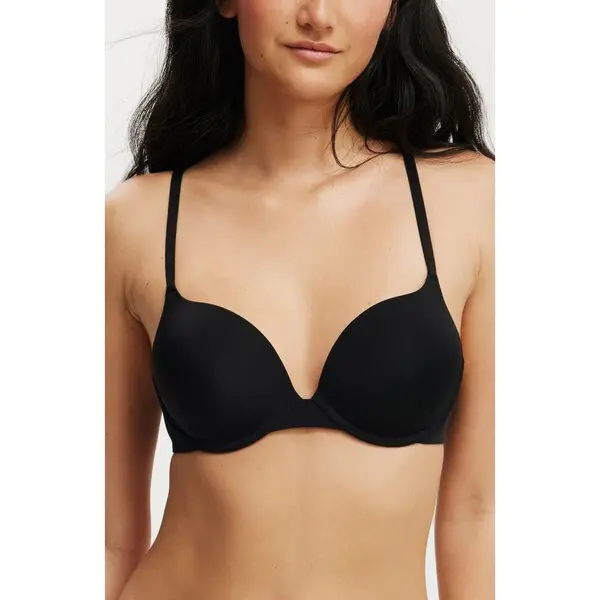 Cotton:on Ultimate Comfort Push Up2 T-shirt Bra - Black