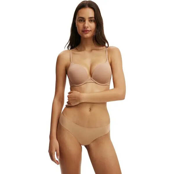 Cotton:on Ultimate Comfort Push Up2 T-shirt Bra - Maple Sugar