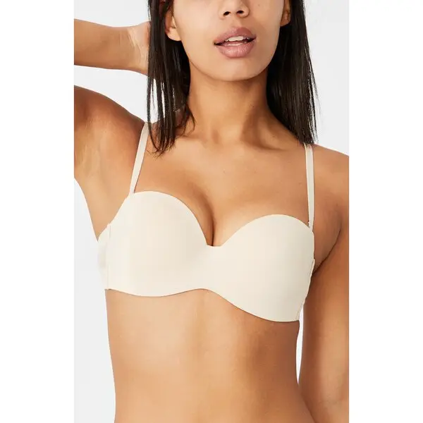 Cotton:on Everyday Strapless Lightly Lined T-shirt Bra - Frappe