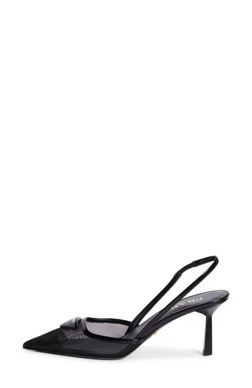 Prada Mesh Slingback Pump - Nero