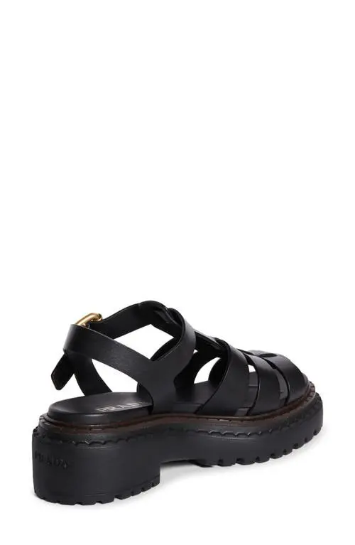 Prada Platform Cage Sandal - Nero