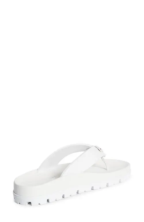 Prada Lug Sole Flip Flop - Bianco