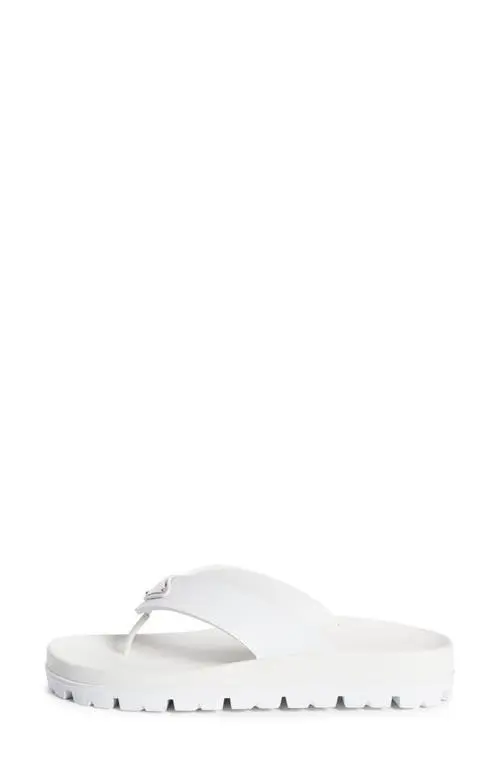 Prada Lug Sole Flip Flop - Bianco