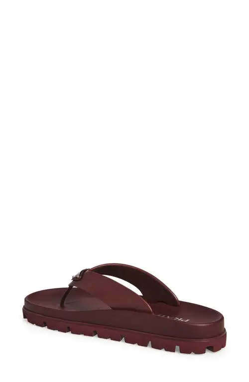 Prada Lug Sole Flip Flop - Granato