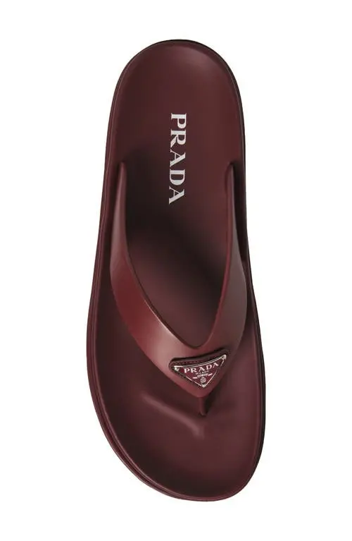 Prada Lug Sole Flip Flop - Granato