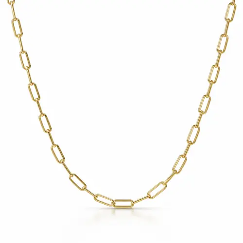 DONATELLO GIAN Name' Paperclip Chain Necklace - Gold
