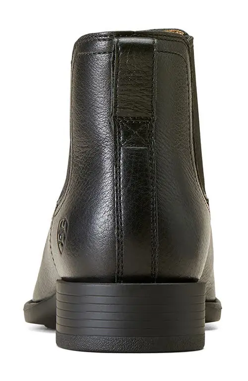 Ariat Booker Ultra Square Toe Western Chelsea Boot - Black Deertan