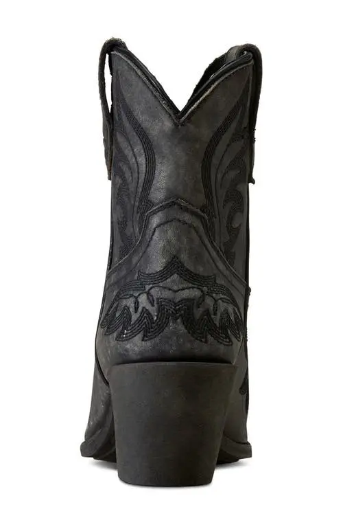 Ariat Chandler Western Bootie - Naturally Distressed Black