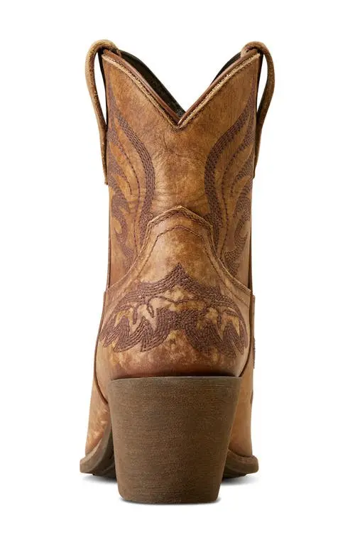 Ariat Chandler Western Bootie - Naturally Distressed Brown