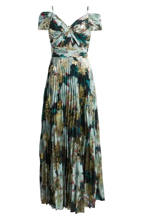 shop gold mini dress Zerlina Sequins Sparkling Mermaid Gown Gold – Alamour The Label main image 0