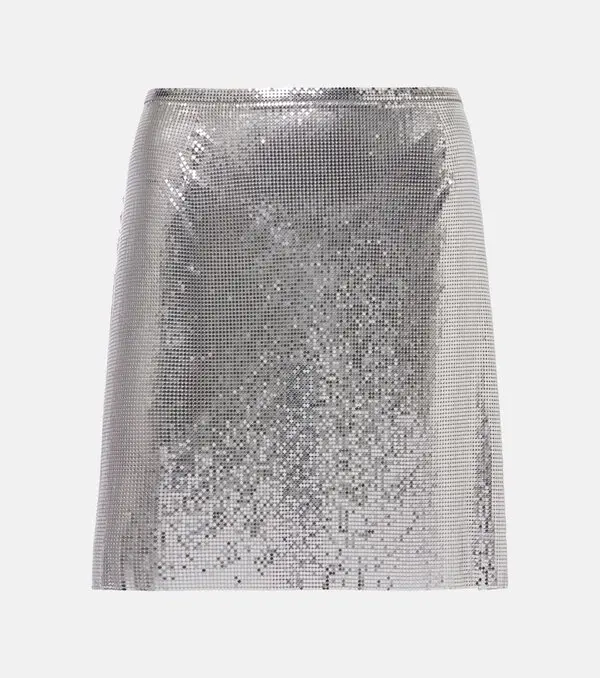 Rabanne Chainmail Mini Skirt - Silver