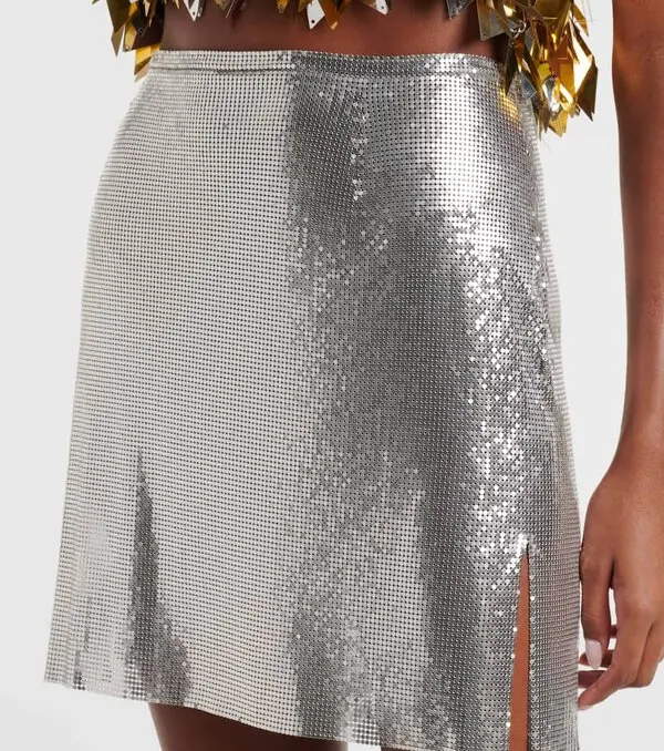 Rabanne Chainmail Mini Skirt - Silver
