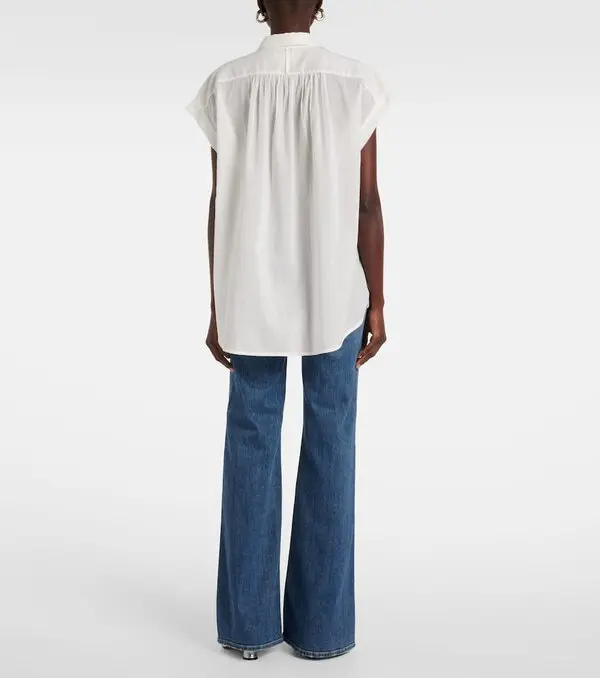 NILI LOTAN Normandy Cotton Blouse - White