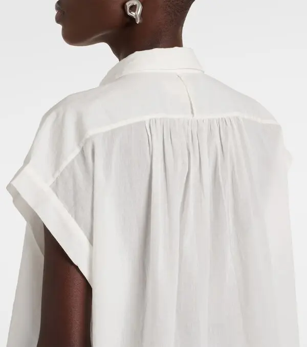 NILI LOTAN Normandy Cotton Blouse - White