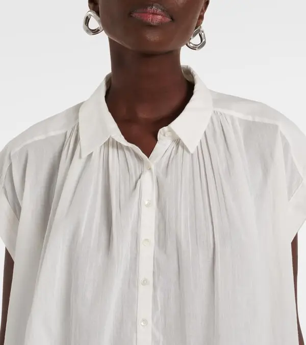 NILI LOTAN Normandy Cotton Blouse - White