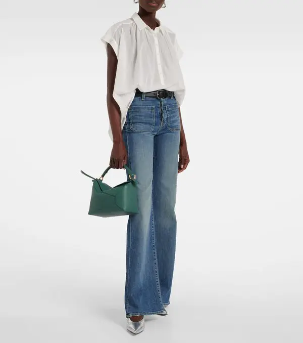 NILI LOTAN Normandy Cotton Blouse - White