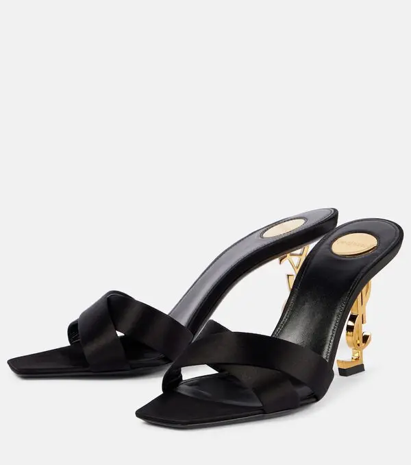Saint Laurent Opyum 85 Satin Crepe Mules