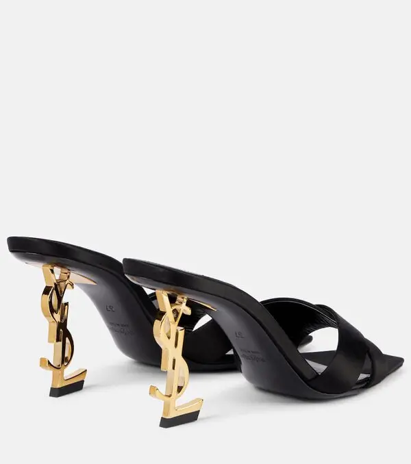 Saint Laurent Opyum 85 Satin Crepe Mules