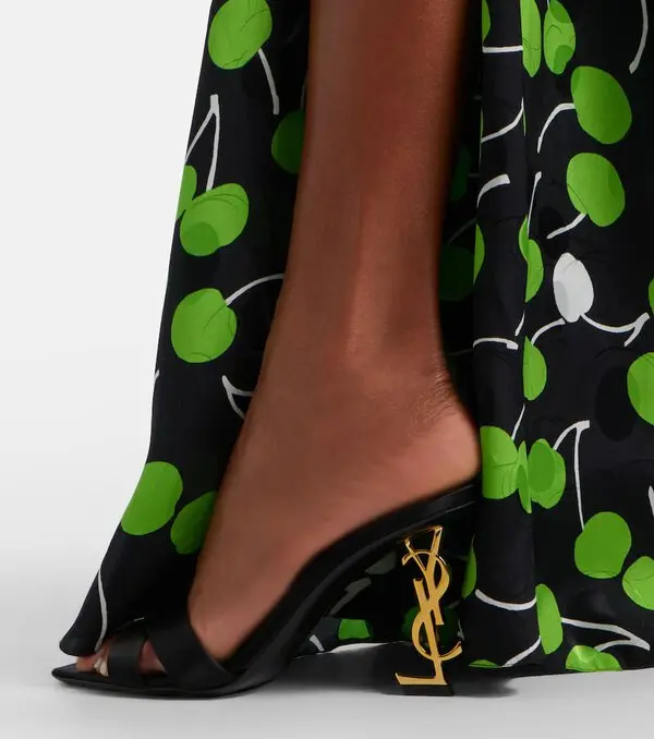 Saint Laurent Opyum 85 Satin Crepe Mules