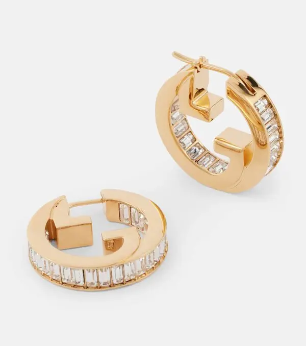 Gucci Blondie Embellished Hoop Earrings