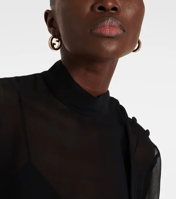 Gucci Blondie Embellished Hoop Earrings