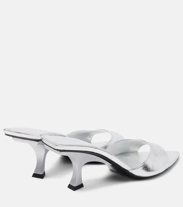 Attico Bes 65 Metallic Leather Mules