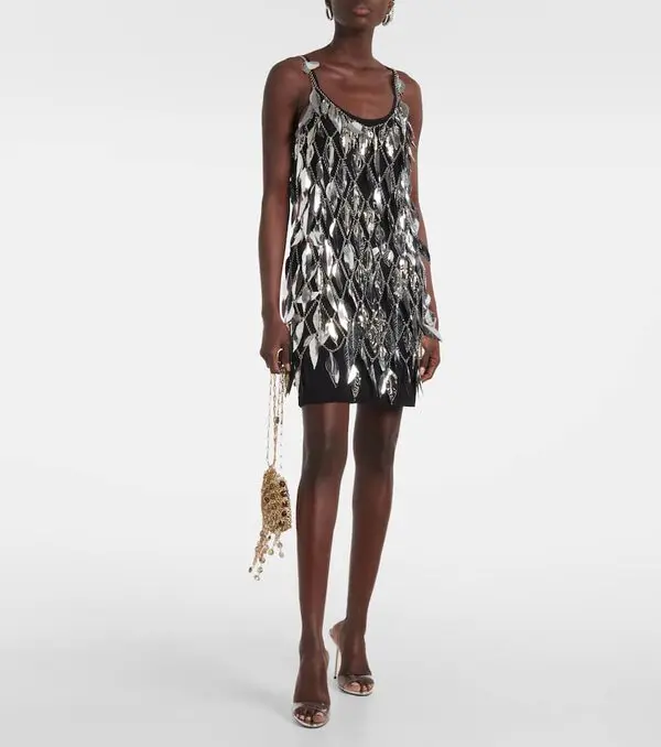 Rabanne Chain-detail Embellished Minidress