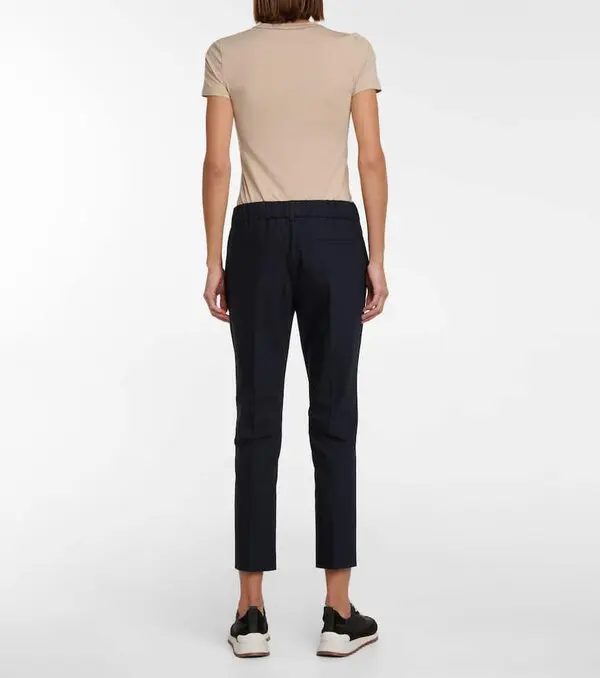 Brunello Cucinelli Cotton-blend Tapered Trousers