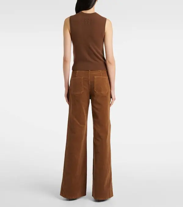 NILI LOTAN May Knitted Cashmere Tank Top - Brown