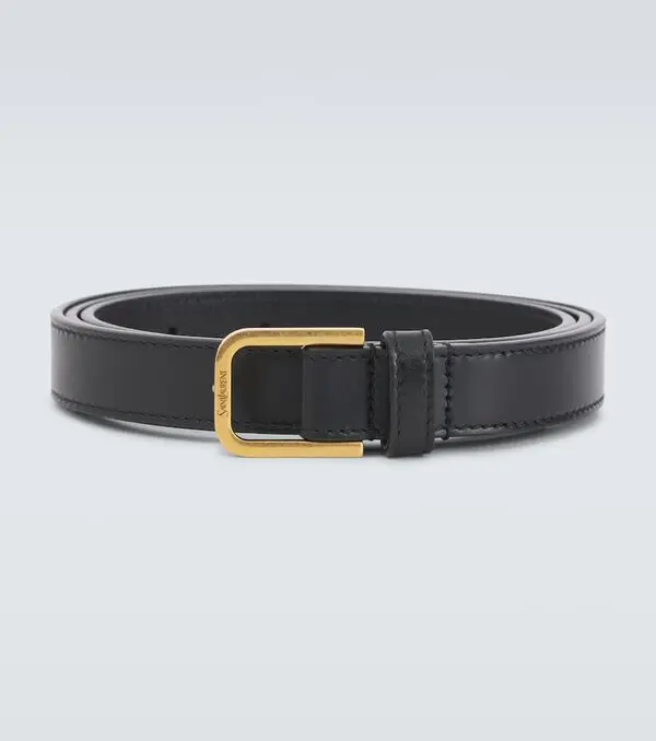 Saint Laurent Leather Belt - Black