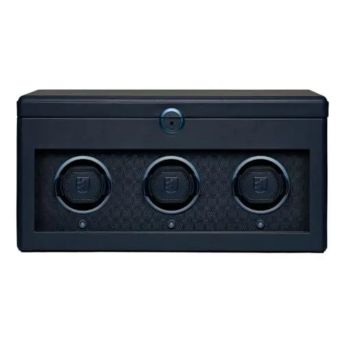 Wolf Earth Triple Watch Winder - Midnight Blue