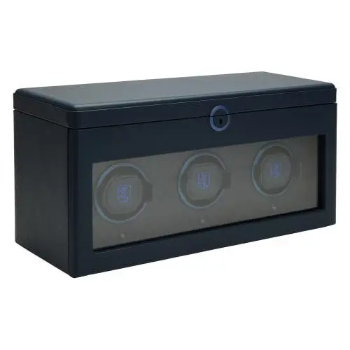 Wolf Earth Triple Watch Winder - Midnight Blue