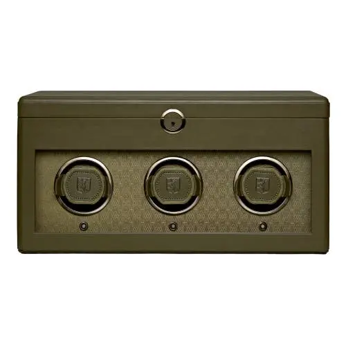 Wolf Earth Triple Watch Winder - Olive