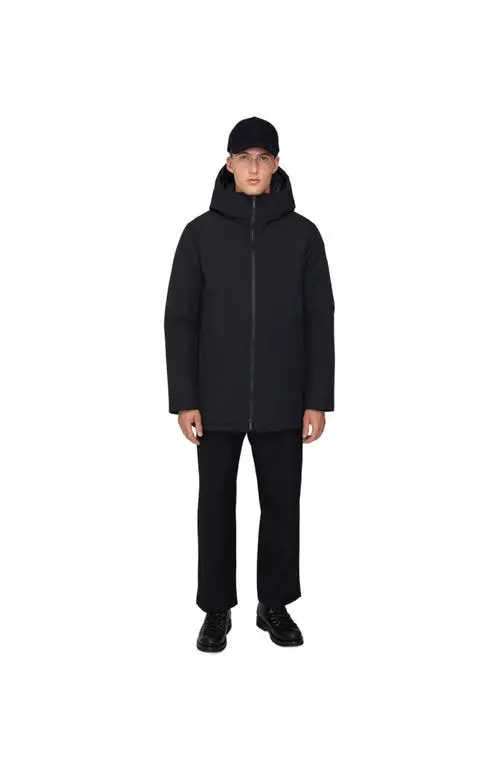 QUARTZ CO. Jules Hooded Down Winter Jacket - Black