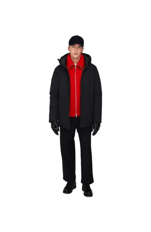 QUARTZ CO. Jules Hooded Down Winter Jacket - Black