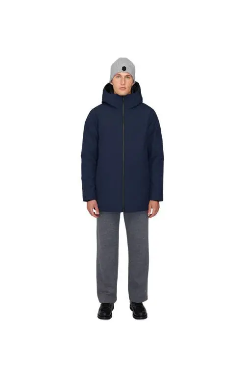 QUARTZ CO. Jules Hooded Down Winter Jacket - True Navy