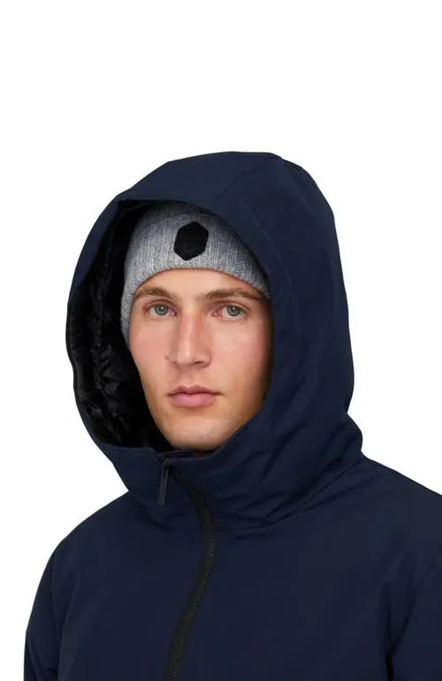 QUARTZ CO. Jules Hooded Down Winter Jacket - True Navy