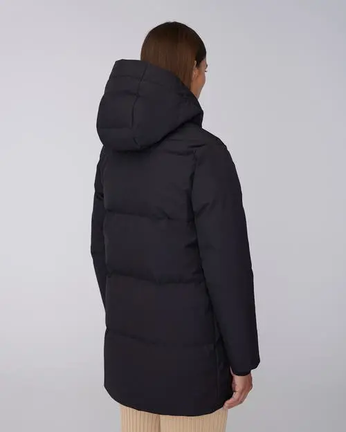 QUARTZ CO. Chloe Hooded Down Jacket - Black