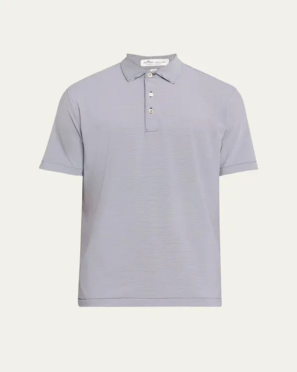 Peter Millar Jubilee Stripe Stretch-jersey Polo Shirt - Navy