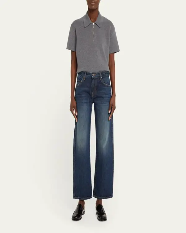 Khaite Kerrie Crop Wide Leg Jeans