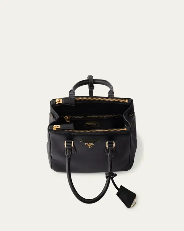 Prada Small Galleria Leather Top Handle Bag - Nero