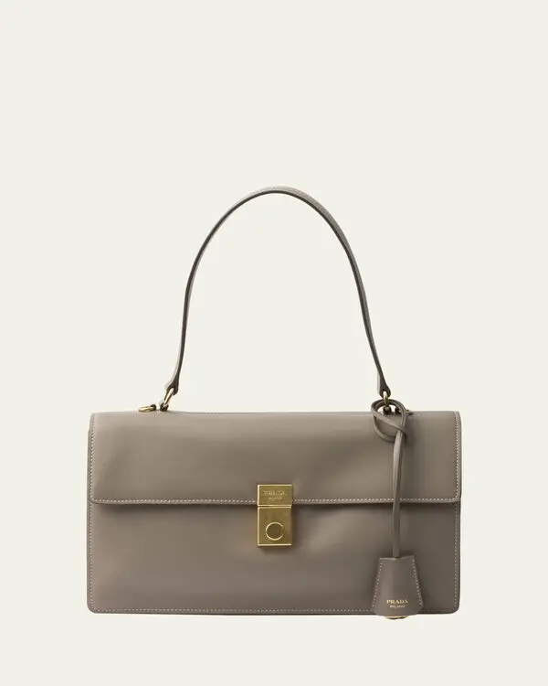 Prada Leather Shoulder Bag - Argilla | Editorialist display picture 2